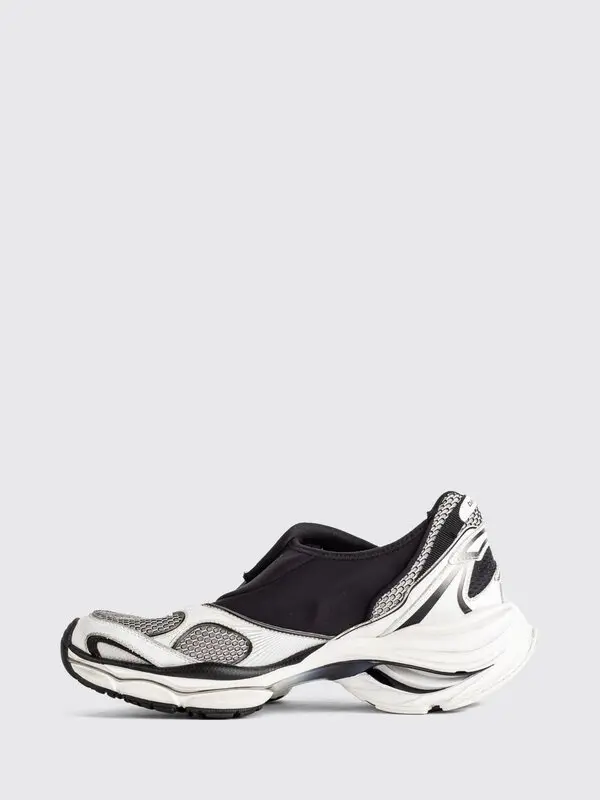 Balenciaga Distressed-effect Mesh Slip-on Sneakers With Embroidered Logo