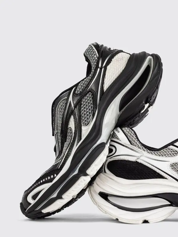 Balenciaga Distressed-effect Mesh Slip-on Sneakers With Embroidered Logo