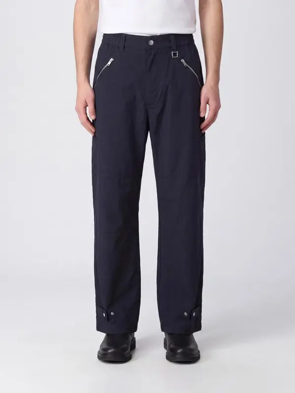 WOOYOUNGMI Wide-leg Cotton-blend Trousers With Belt Loops And A D-ring