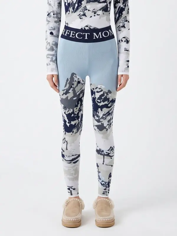 Perfect Moment Abstract Print High-waisted Skinny Fit Jersey Leggings