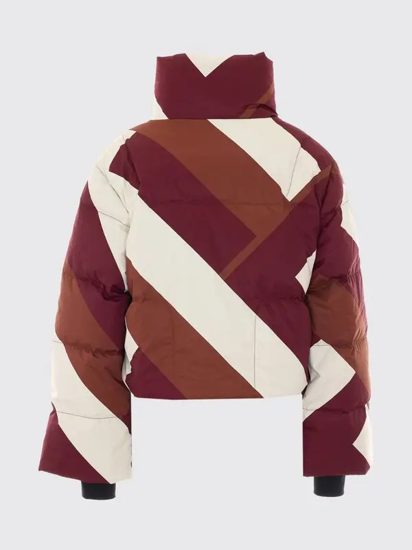 Perfect Moment Abstract Print Down-filled Nylon Cropped Puffer Jacket