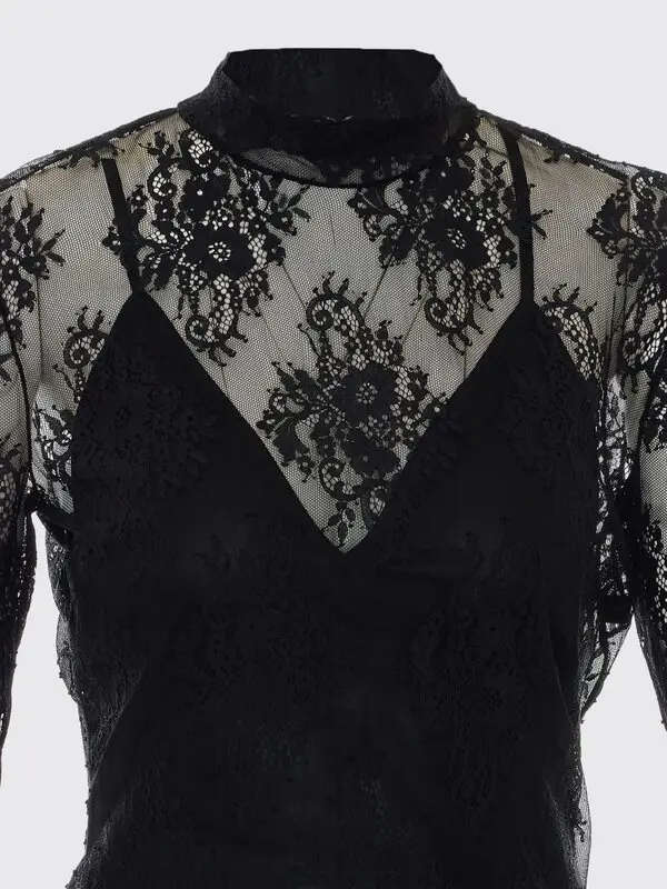 ANIYE BY Long-sleeved High-neck Lace Evening Gown With An Internal Slip - Black