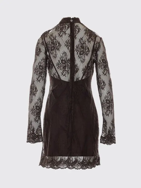 ANIYE BY Long-sleeved High-neck Lace Mini Dress With An Internal Slip