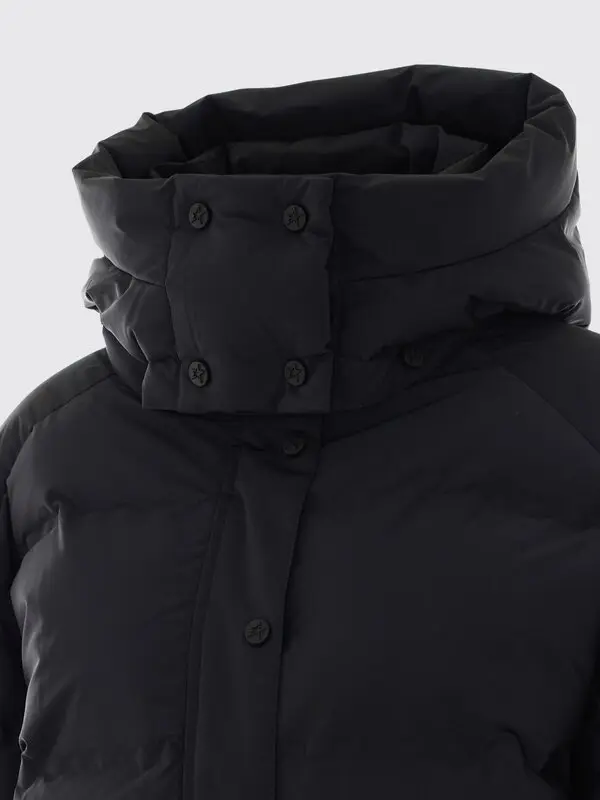 Perfect Moment Hooded Quilted Nylon Cropped Puffer Jacket With Funnel Neck