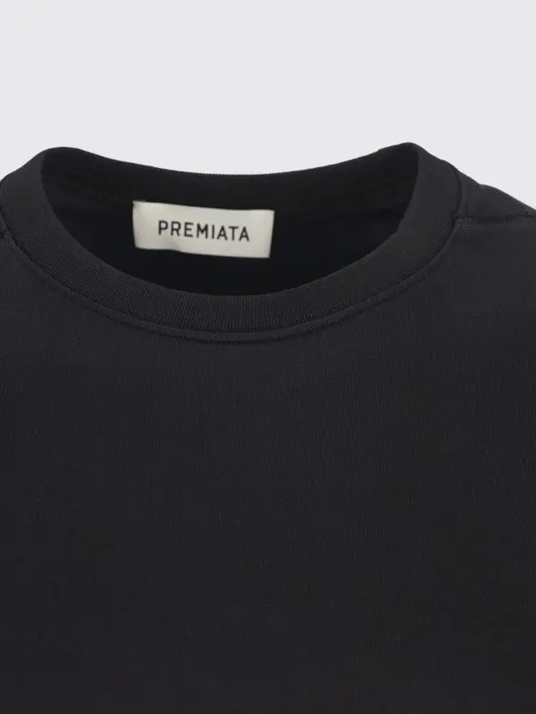 Premiata Cotton Crew-neck Sweatshirt With Applied Logo And Ribbed Trims