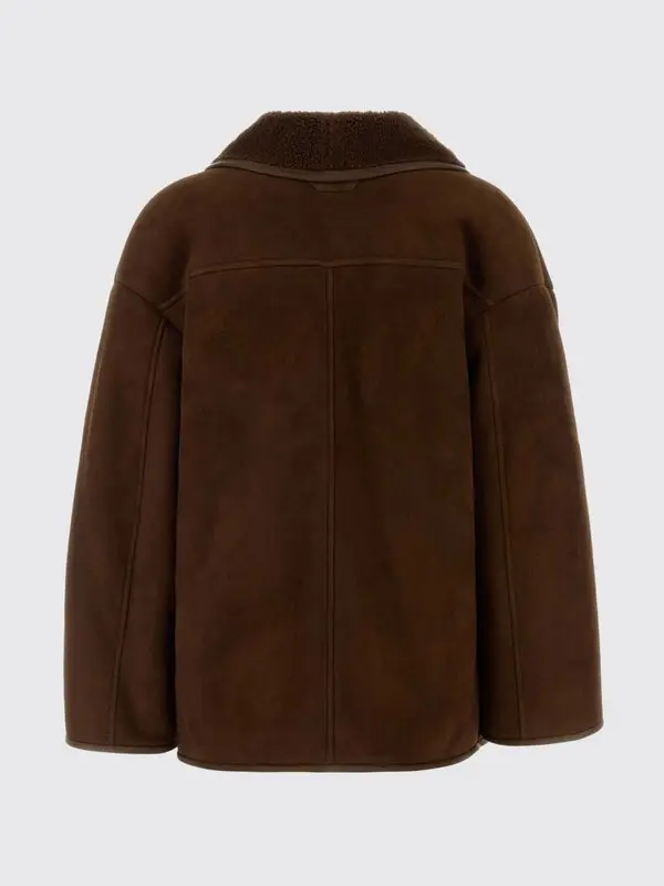 SALVATORE SANTORO Short Shearling Jacket In Ovine Leather With Shawl Collar