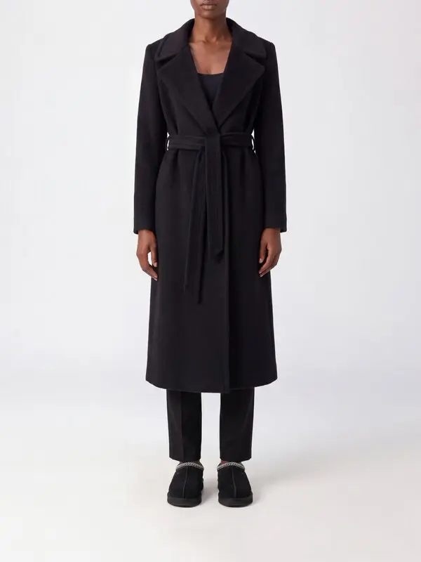 Tagliatore Long Belted Robe Coat In Alpaca And Virgin Wool