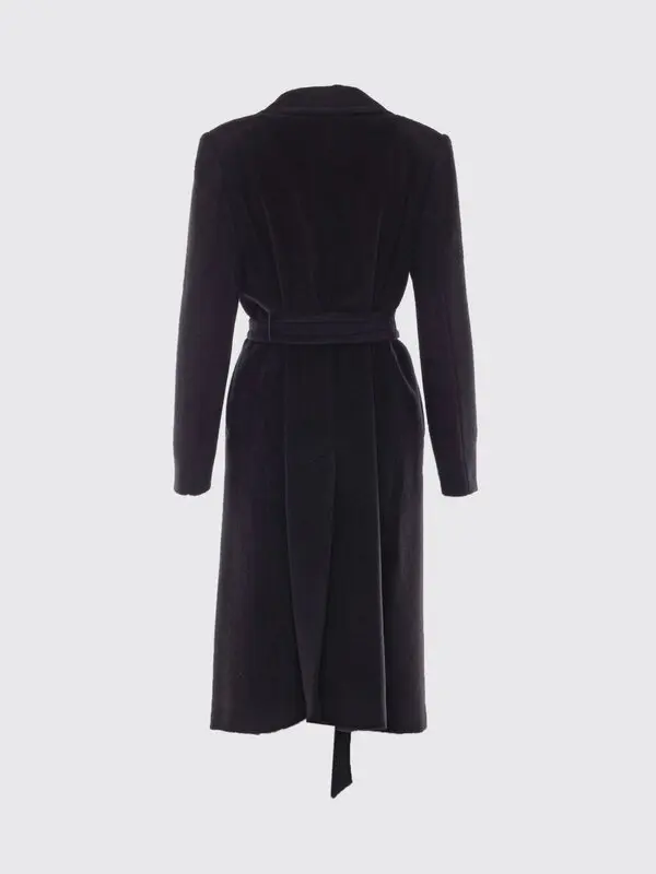 Tagliatore Long Belted Robe Coat In Alpaca And Virgin Wool