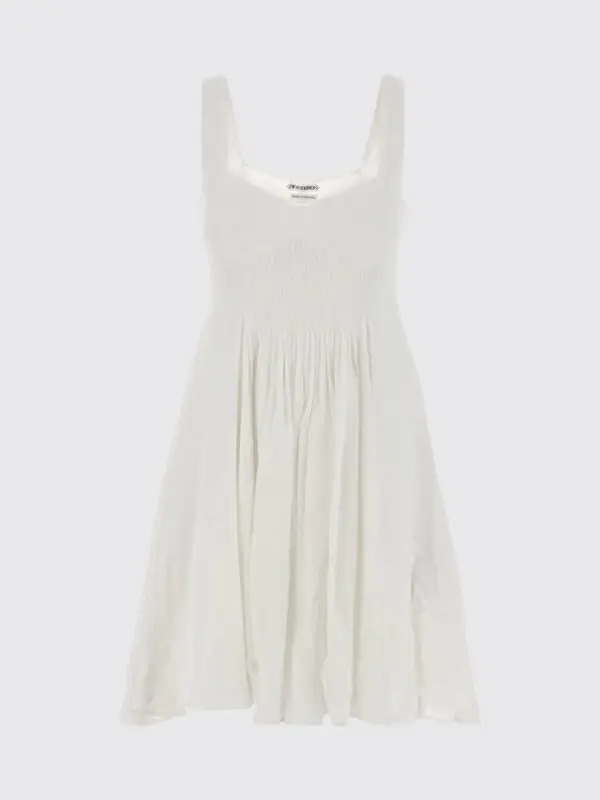 JW Anderson A-line Off-the-shoulder Mini Dress In Viscose With V-neck