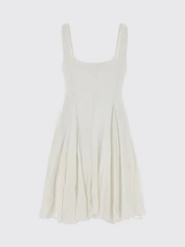 JW Anderson A-line Off-the-shoulder Mini Dress In Viscose With V-neck