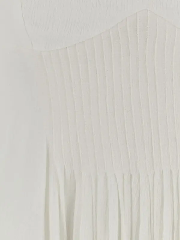 JW Anderson A-line Off-the-shoulder Mini Dress In Viscose With V-neck