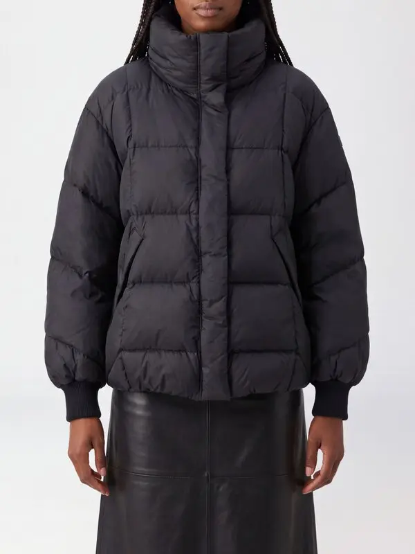 TATRAS Short Water-repellent Puffer Jacket In Quilted Nylon With Funnel Neck - Black