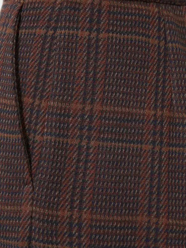 Max Mara High-waisted Prince Of Wales Palazzo Trousers In Wool And Cotton