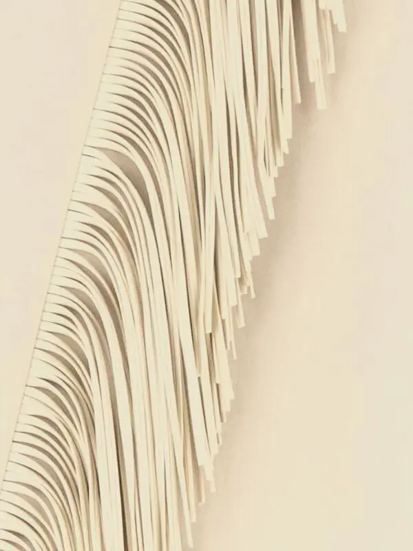 Sportmax Halterneck Cotton Top With Fringes And Asymmetrical Hem