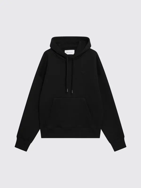 AMI Paris Cotton Blend Hoodie With Kangaroo Pocket