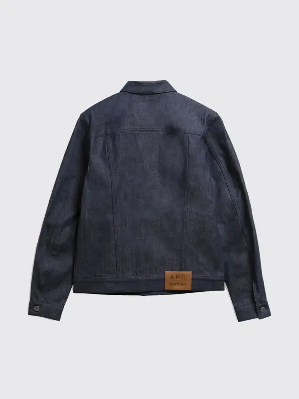 Barbour Cotton Denim Shirt Jacket With Classic Collar And Patch Pockets