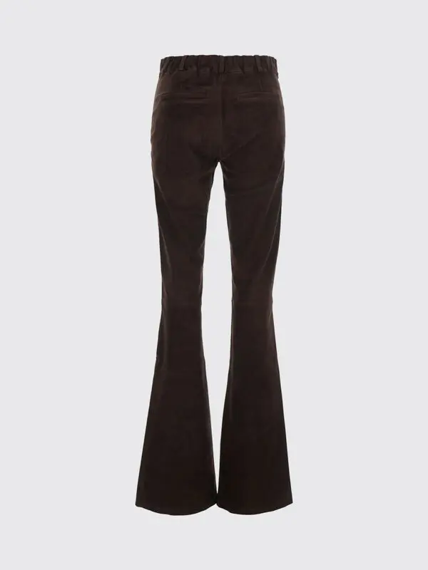 ARMA Mid-rise Flared Faux Suede Trousers - Brown