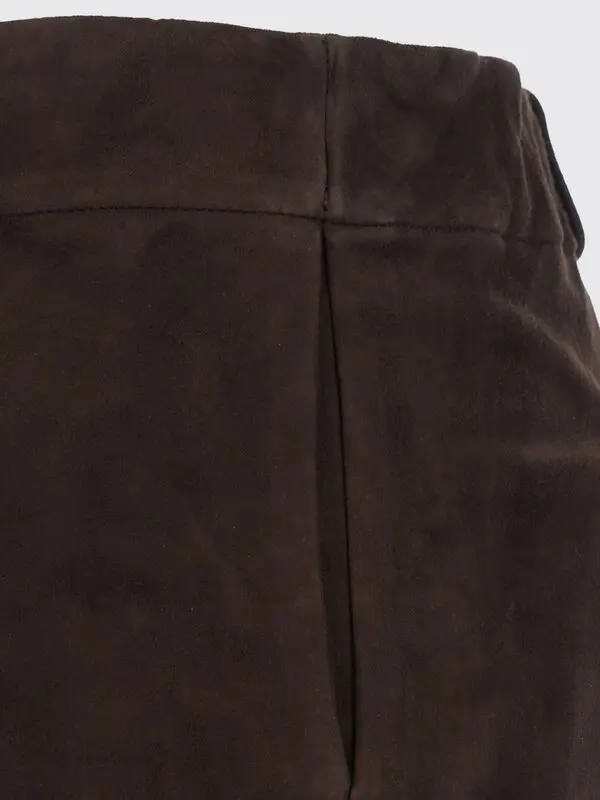 ARMA Mid-rise Flared Faux Suede Trousers - Brown
