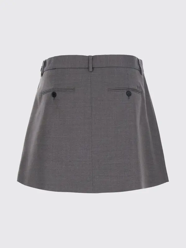 Acne Studios College-style High-waisted Pleated Leather Mini Skirt
