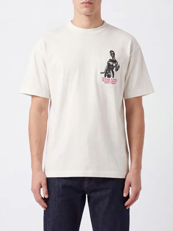 SAINT MXXXXXX Graphic Print Cotton T-shirt With Dropped Shoulders