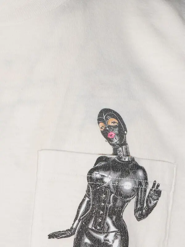 SAINT MXXXXXX Graphic Print Cotton T-shirt With Dropped Shoulders