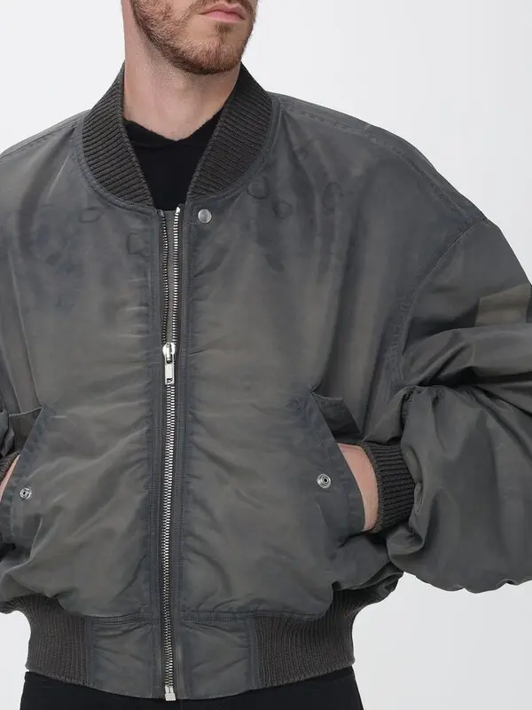 Rick Owens Oversized Water-repellent Padded Nylon Bomber Jacket With Zip Closure