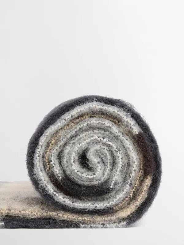 Barbour Tartan Wool Scarf With Fringed Edges