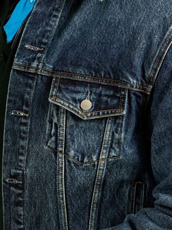 LA MARTINA Cotton Denim Shirt Jacket With Patch Pockets And Metal Buttons