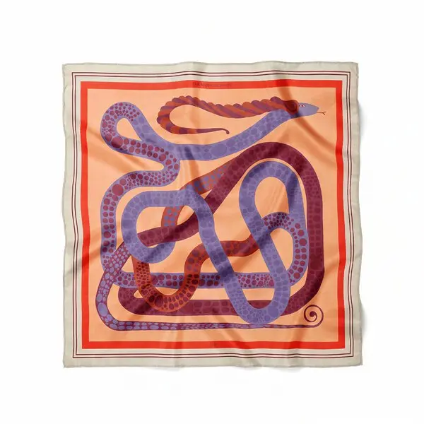 ALAS Silk Bandana 'the Serpent' Scarf