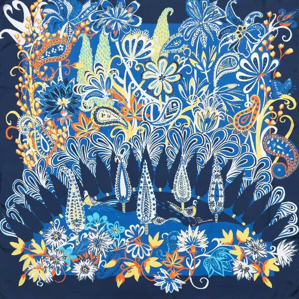 PETRUSSE Silk Square Scarf Fanny
