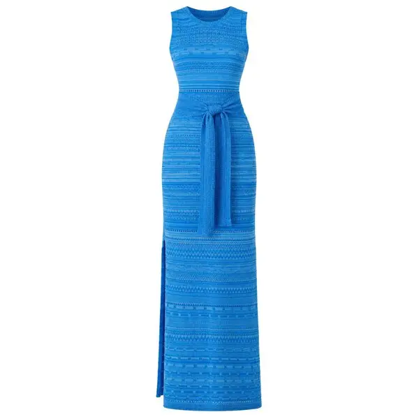 SACHA DRAKE Marina Knit Dress In Azzure - Blue