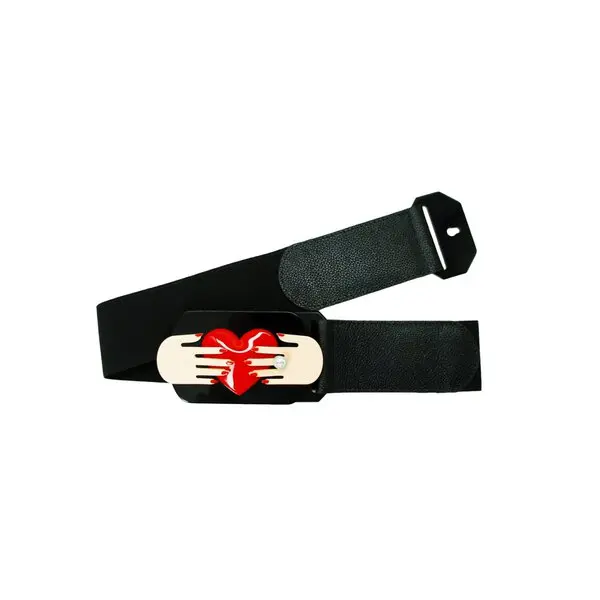 GISSA BICALHO Handmade Acrylic Belt Hands And Heart