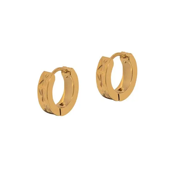 A WEATHERED PENNY Star Hoops - Gold