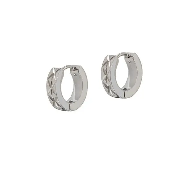A WEATHERED PENNY Star Hoops - Silver