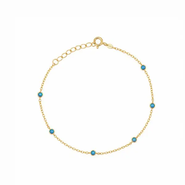 SPERO LONDON Blue Opal Bracelet In Sterling Silver