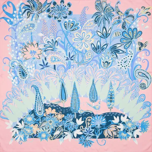 PETRUSSE Silk Square Scarf Fanny Pastel