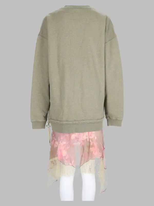 DIESEL® Abito In Felpa Con Gonna In Chiffon E Pizzo