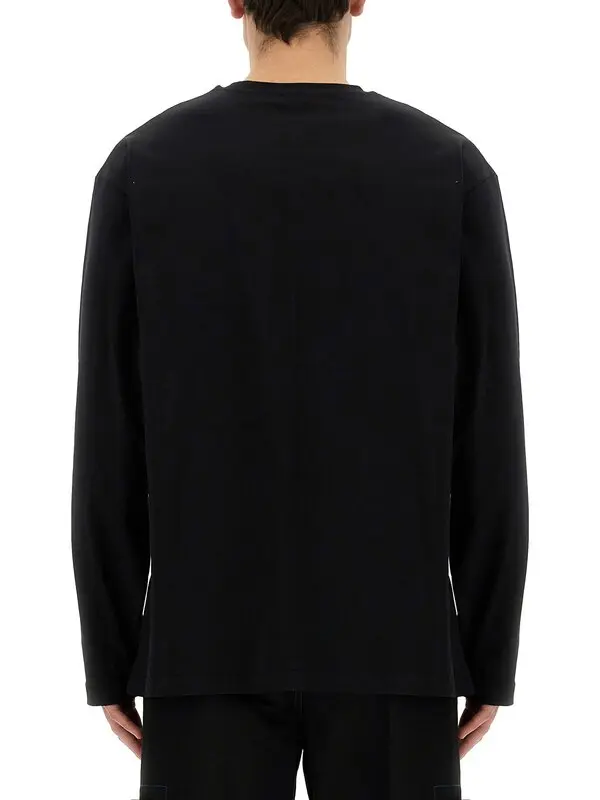 MSGM T-shirt In Cotone Con Logo - Black