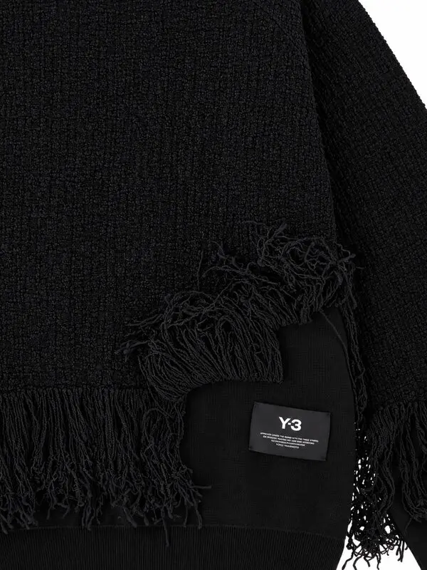 Y3 Maglia Con Dettaglio Sfrangiato