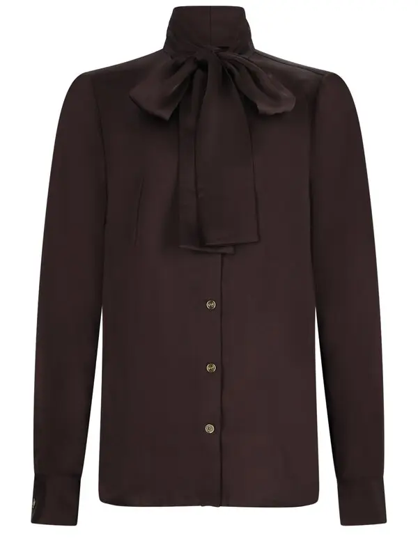 Michael Kors Camicia In Raso Con Fiocco