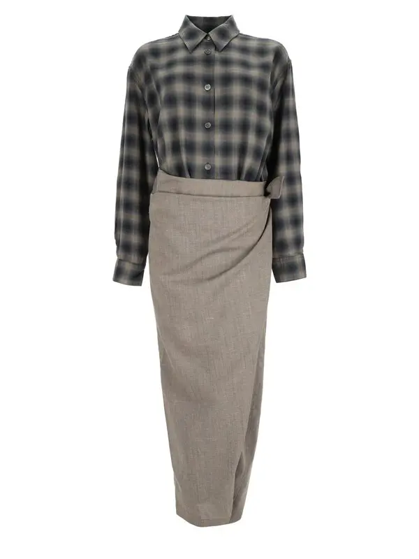 Our Legacy Abito Chemisier Con Motivo "yukon Check - Multicolour