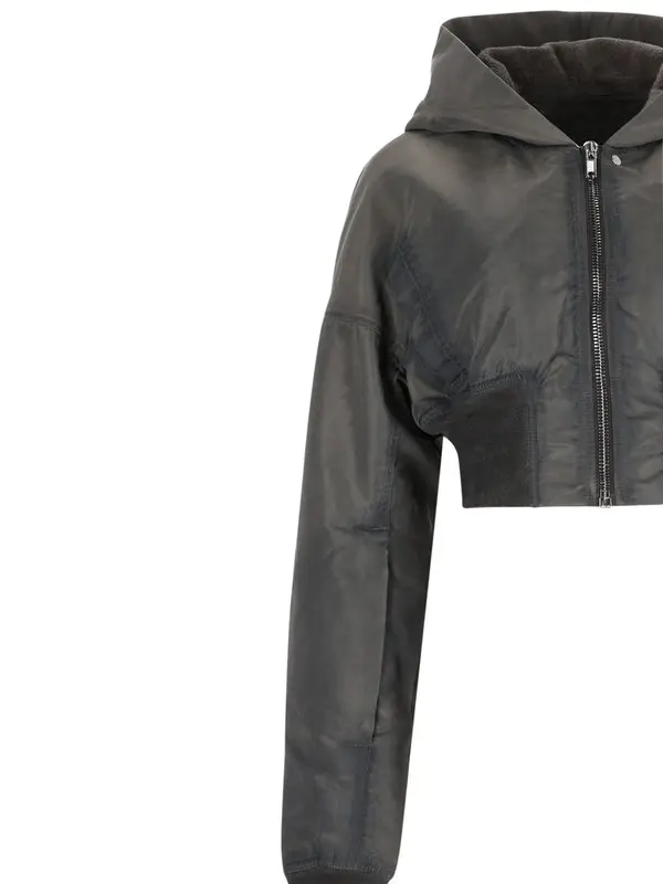 Rick Owens Giacca Cropped Con Cappuccio