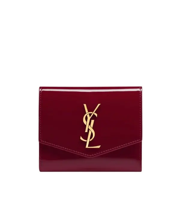 Saint Laurent Uptown Logo Plaque Wallet