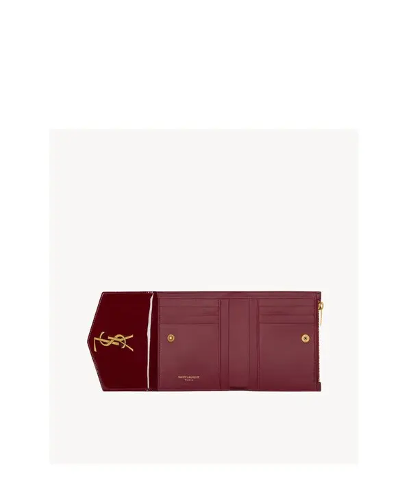 Saint Laurent Uptown Logo Plaque Wallet