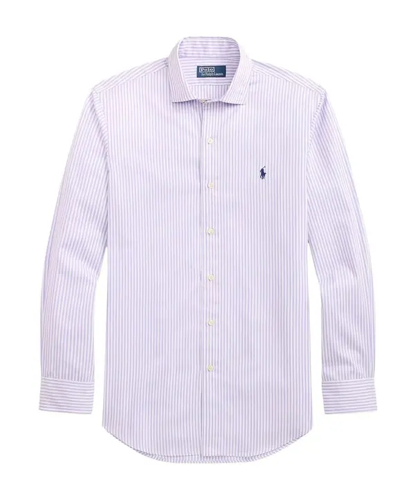 Polo Ralph Lauren Custom Fit Striped Poplin Shirt - White