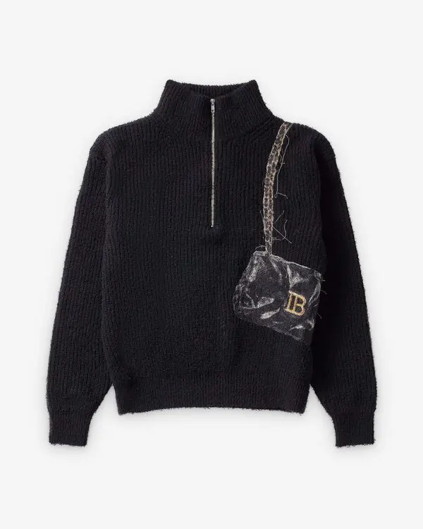 DOUBLET Trompe L'oeil Half-zip Sweater