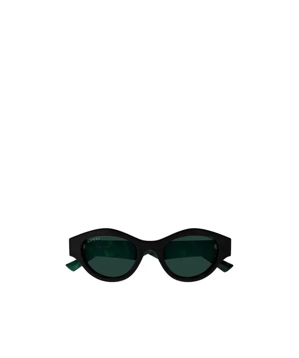 Gucci Cat-eye Frame Sunglasses - Black / Green