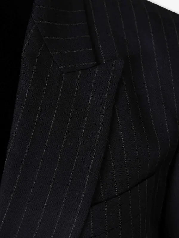 NILI LOTAN Leston Pinstriped Double-breasted Blazer