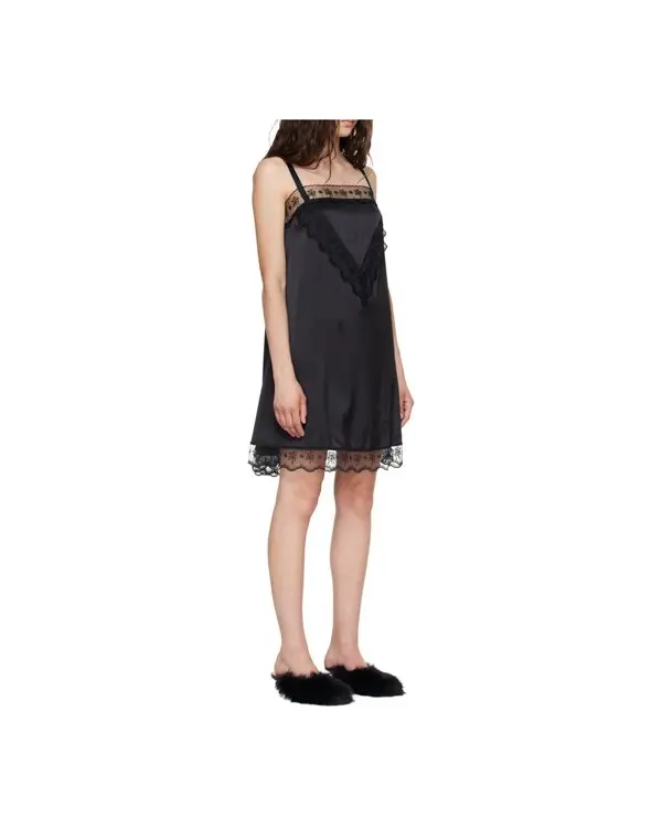 Simone Rocha Square-neck Lace-trim Dress