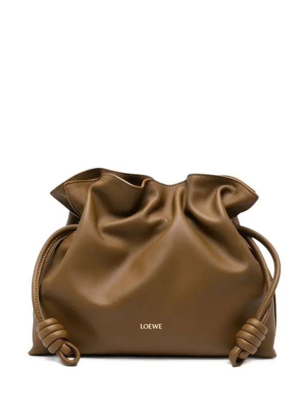 Loewe Flamenco Medium Leather Clutch - Brown